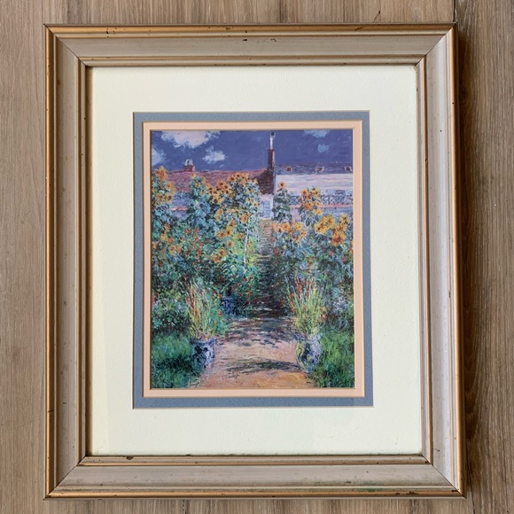 Art | Claude Monet Framed 2matted 17x15 Stairs In The Artists Garden At ...